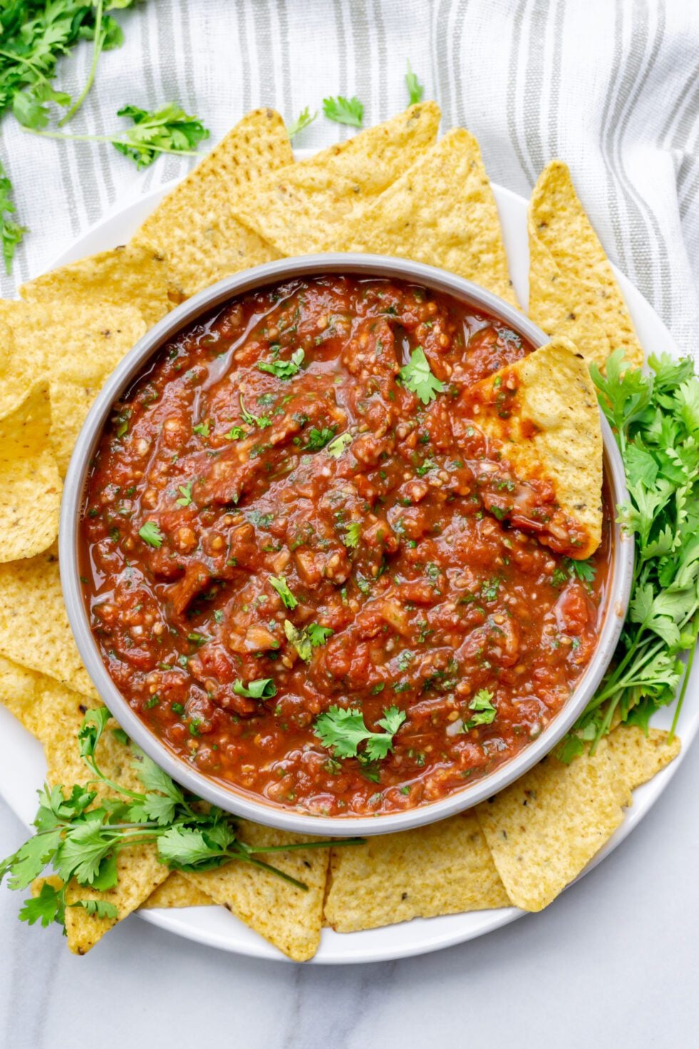 5 Minute Easy Blender Salsa (Restaurant Style) - Cooking with Cassandra